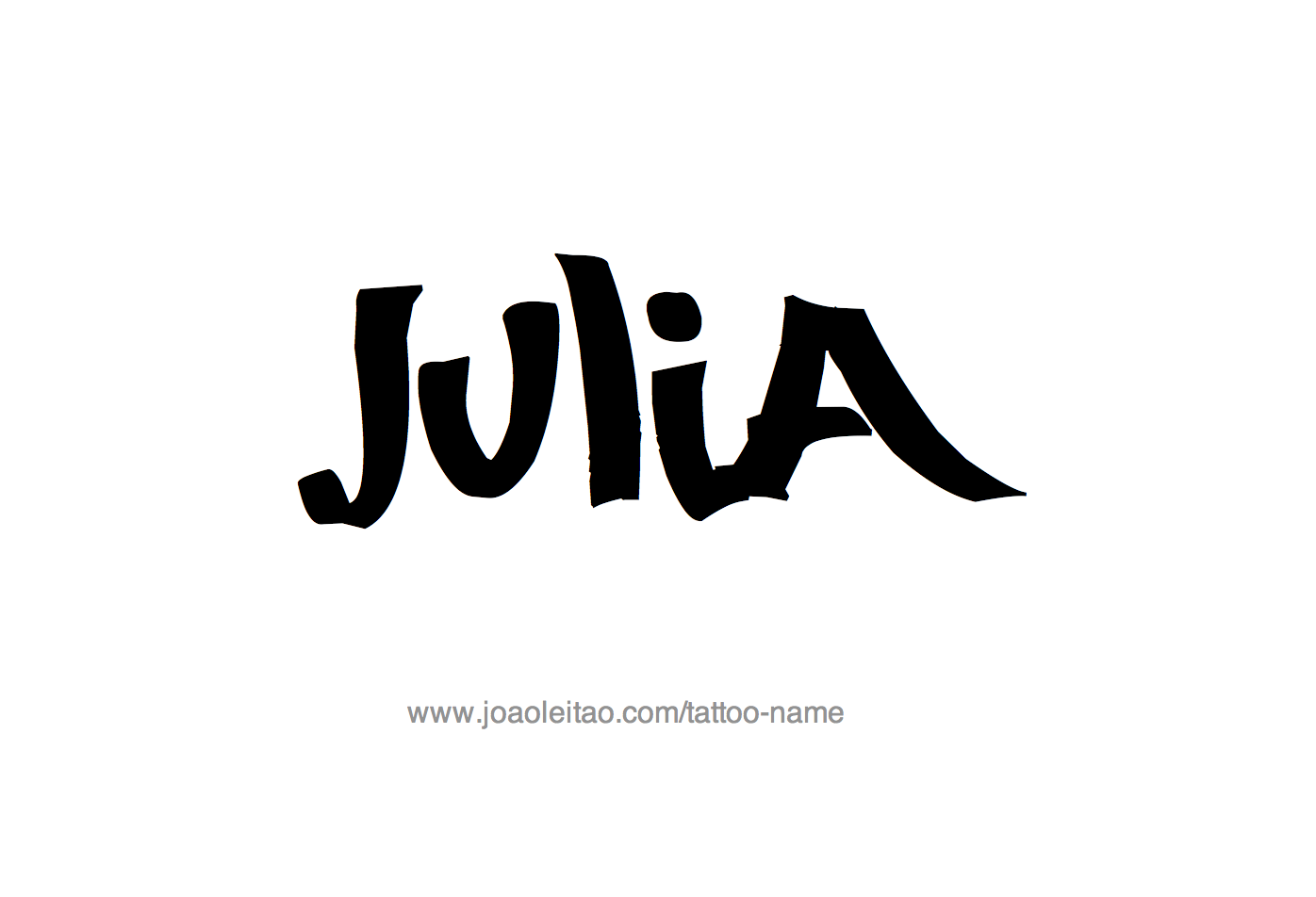 Julia Name Tattoo Designs